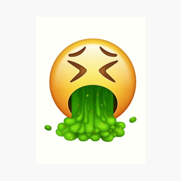 Puke Emoji Art Prints | Redbubble