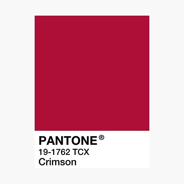Dark Red Pantone Photographic Prints | Redbubble