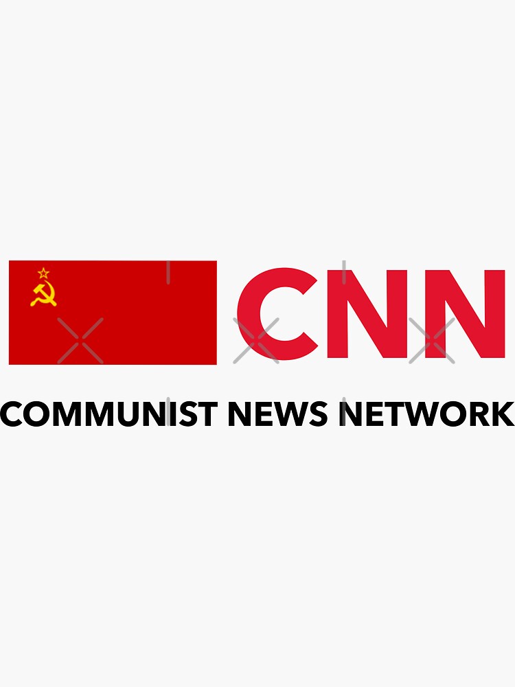"CNN the Communist News Network Fake News" Sticker by speedwaydaddy ...