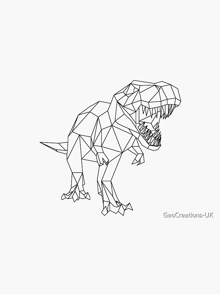 "Geometric T-Rex" Sticker by GeoCreations-UK | Redbubble
