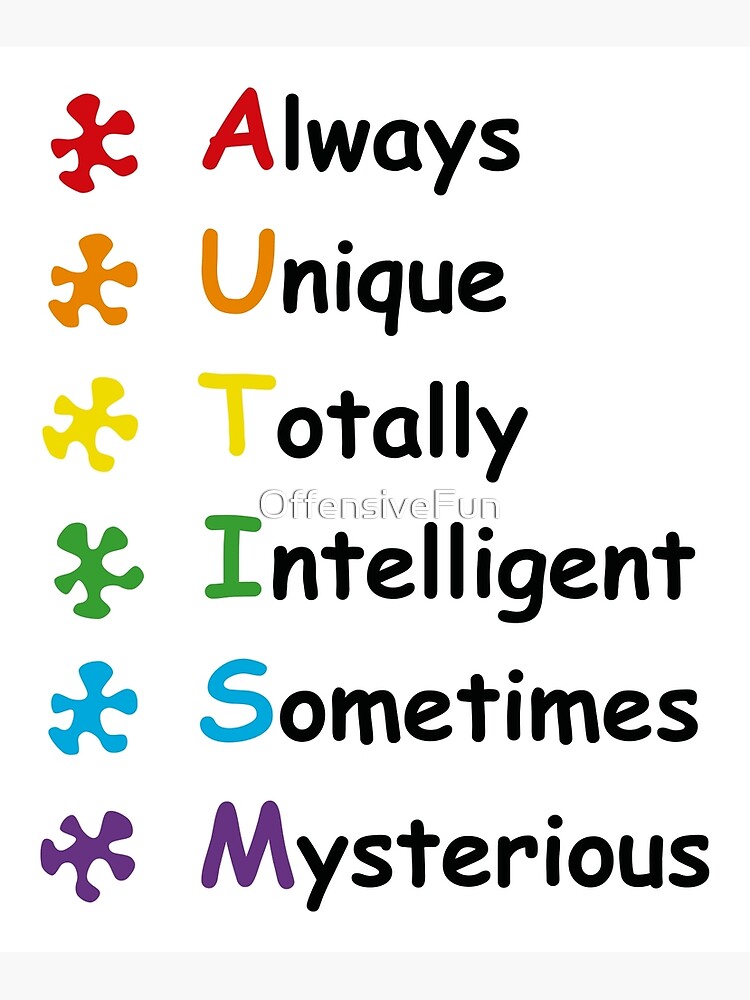 Autism Facts Poster For Sale By OffensiveFun Redbubble autism-facts-poster-for-sale-by-offensivefun-redbubble