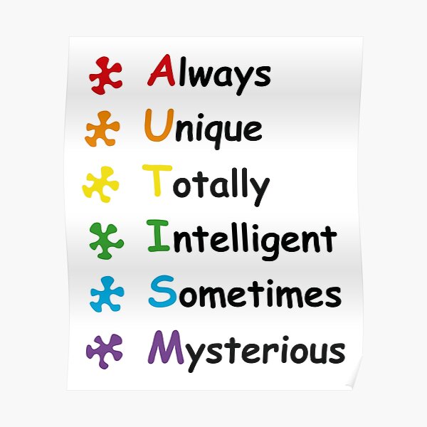 Autistic Advocacy Posters | Redbubble