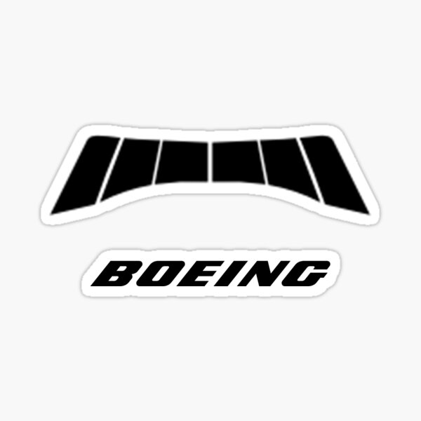 "Boeing Front View" Sticker by Joel-Designs | Redbubble