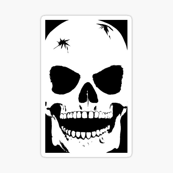 "Tricky Skull - S5" Sticker for Sale by QuarterMoon | Redbubble