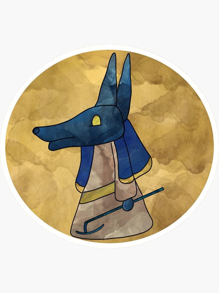 "Anubis Chibi Watercolor" Sticker by Liveea | Redbubble