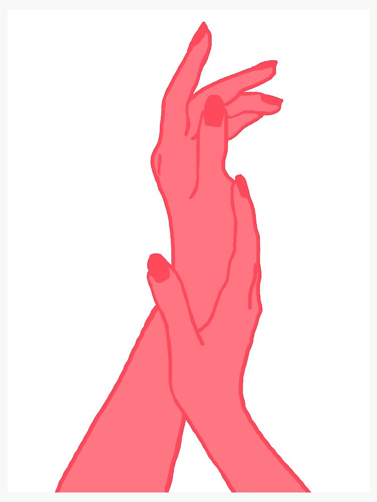 "Pink Aesthetic Hands" Sticker by lilyf94 | Redbubble