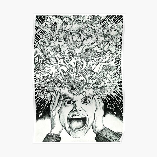 "Exploding Head" Poster by TimebombPics | Redbubble