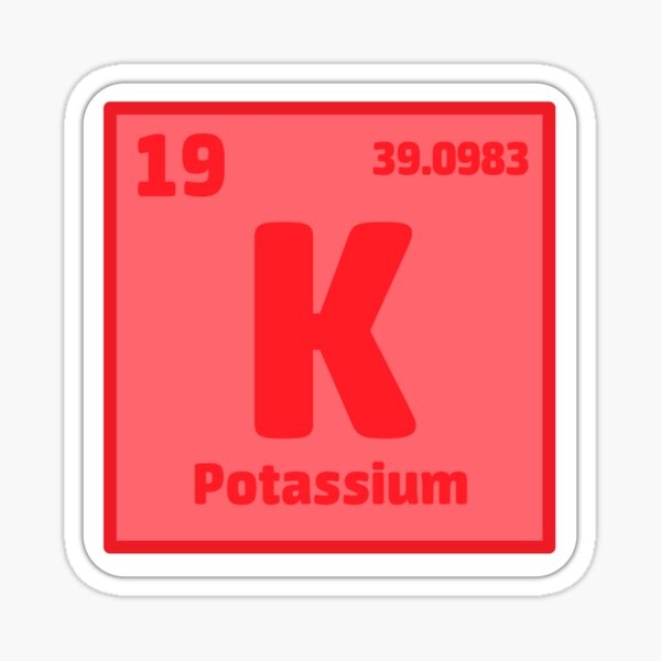 "Element Potassium Sticker" Sticker for Sale by Mr. X | Redbubble