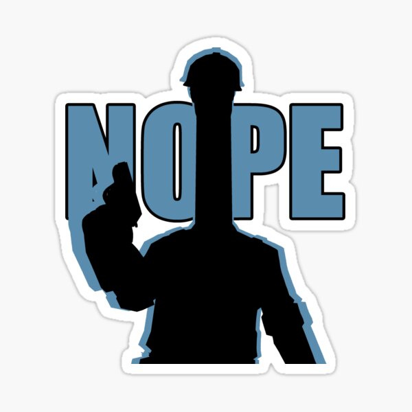 "BLU "NOPE" Engineer - Team Fortress 2" Sticker by TinglePringle ...