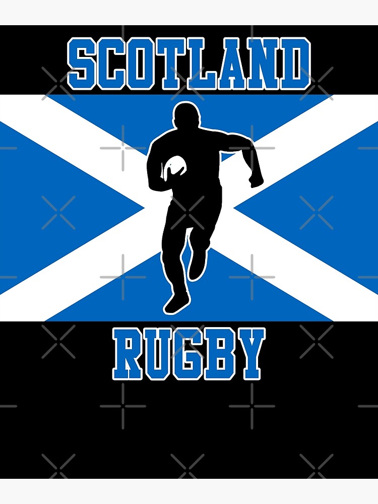 "Scotland Rugby with Scottish Flag" Canvas Print for Sale by ...