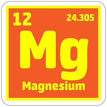 "Element Magnesium Sticker" Sticker for Sale by FinnicusMertens | Redbubble