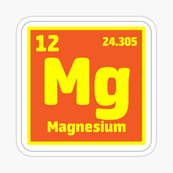 "Element Magnesium Sticker" Sticker for Sale by FinnicusMertens | Redbubble