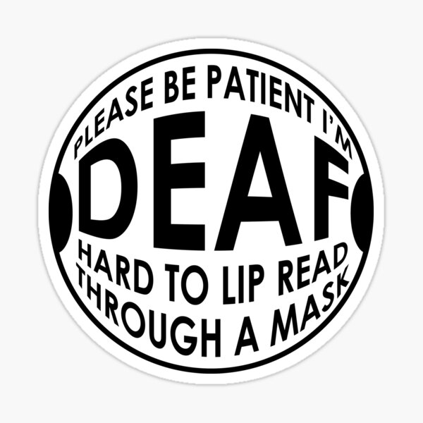 "Deaf Awareness Social Distancing" Sticker by d247 | Redbubble