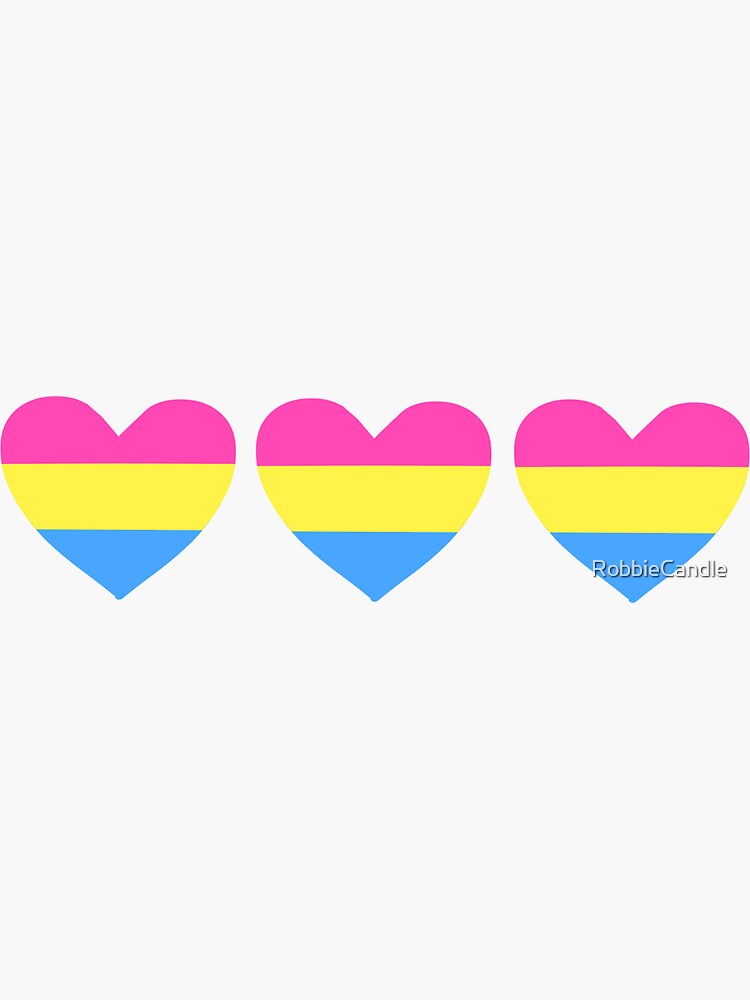 "Pan Pride Heart Design" Sticker by RobbieCandle | Redbubble