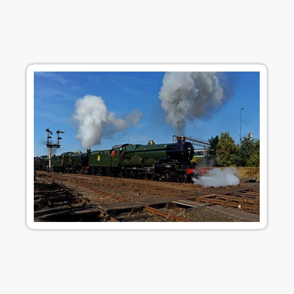 "Cavalcade of GWR steam locomotives at Tyseley Depot" Sticker for Sale ...