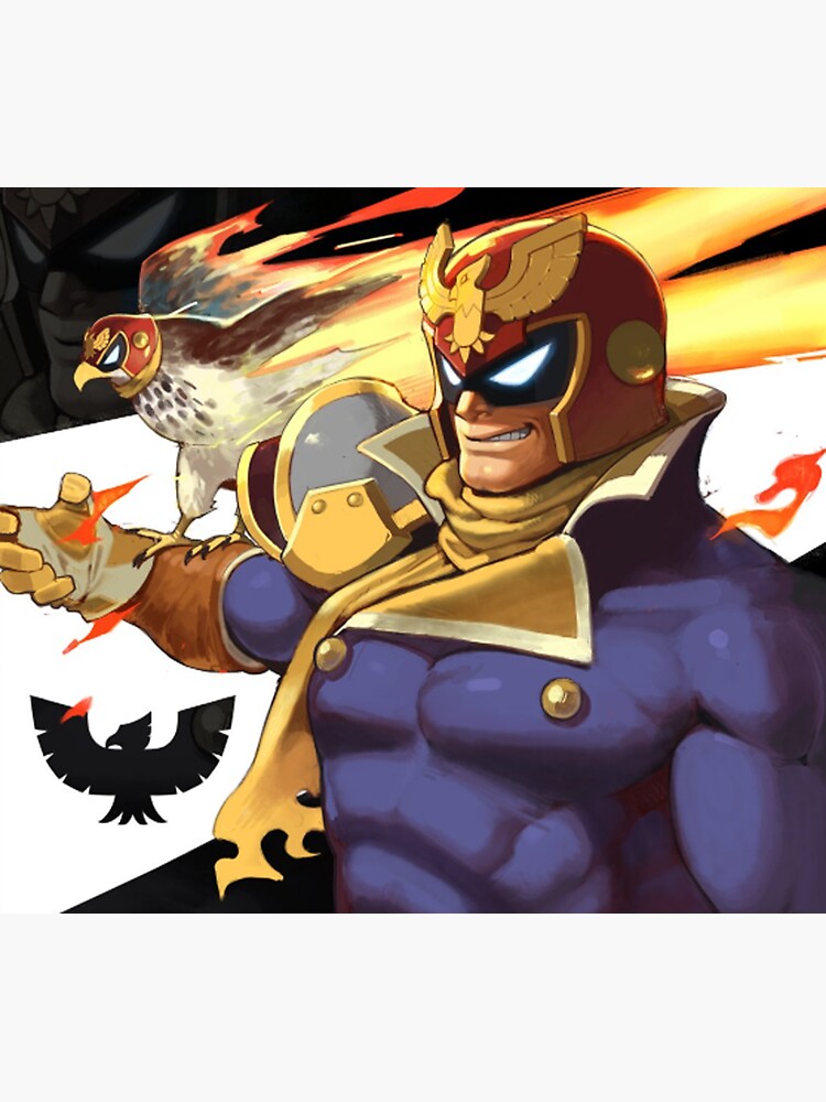 "Captain Falcon- Poster" Sticker for Sale by ThePogShop | Redbubble