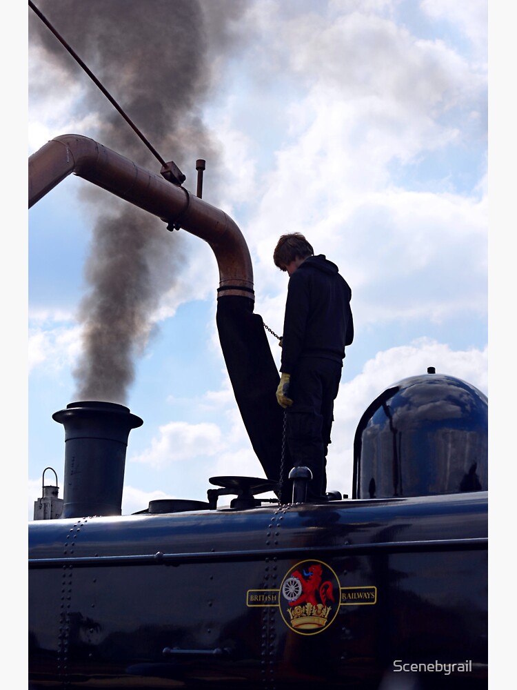 "GWR pannier tank taking on water" Sticker by Scenebyrail | Redbubble