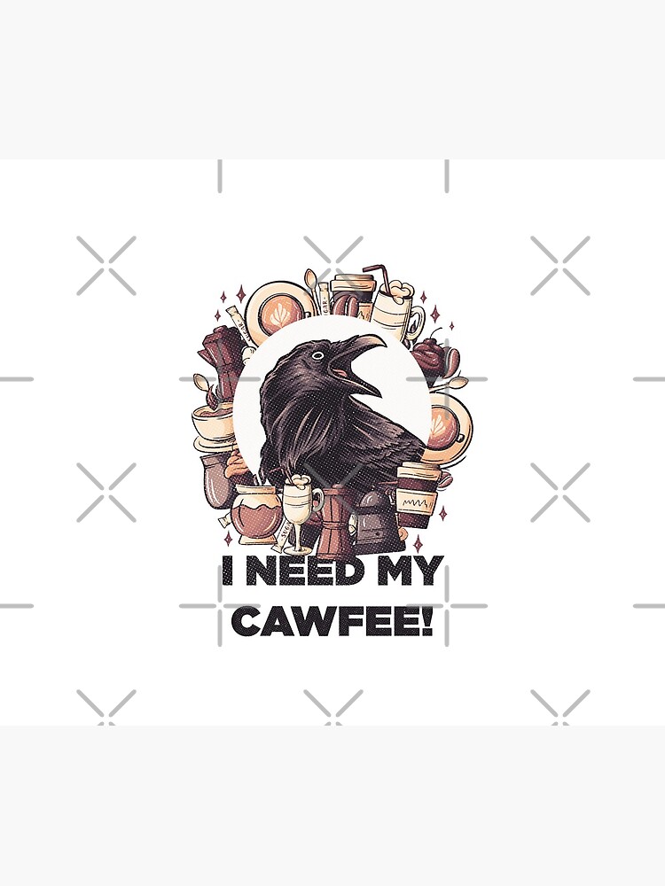 "Cawfee Crow Coffee Caffeine Funny" Travel Coffee Mug for Sale by ...