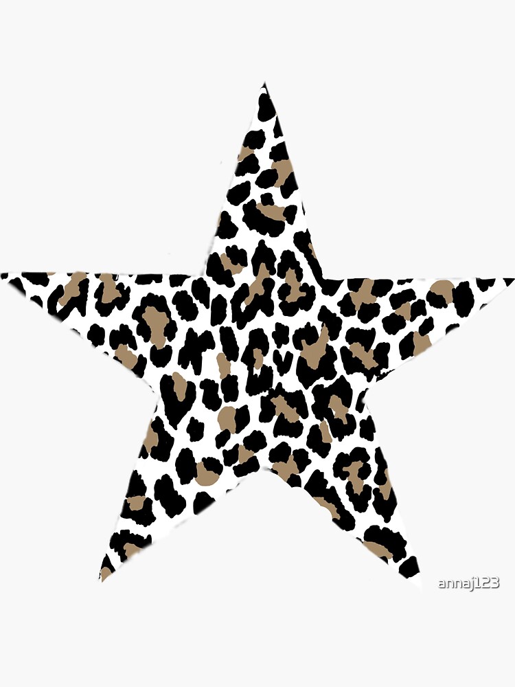 "Cheetah Print Star" Sticker for Sale by annaj123 | Redbubble