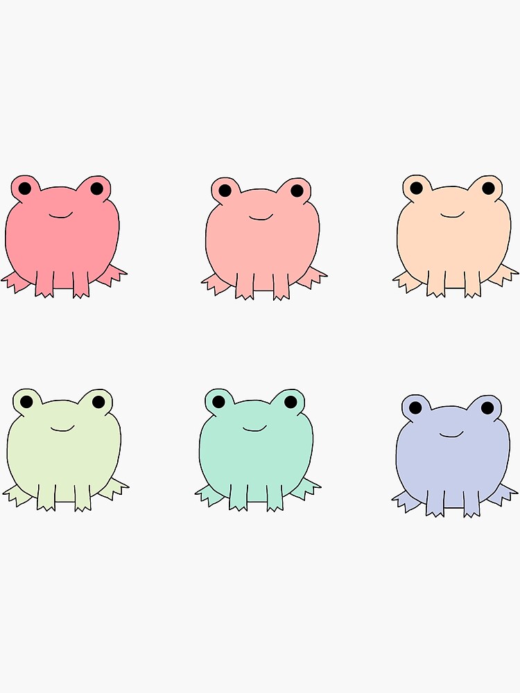 "rainbow frogs" Sticker for Sale by CosmosStickers | Redbubble