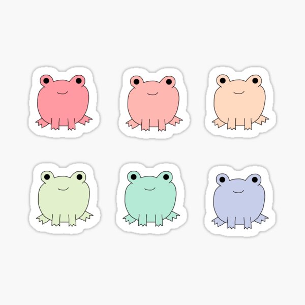 "rainbow frogs" Sticker for Sale by CosmosStickers | Redbubble