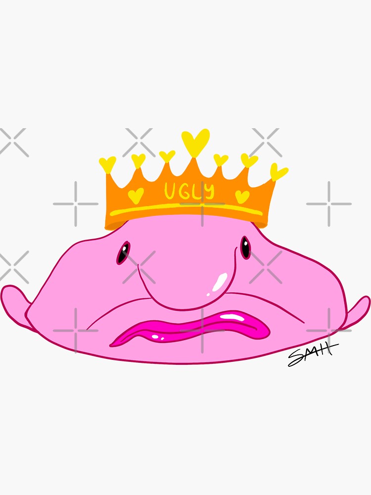 "king blobfish" Sticker by sarahead | Redbubble