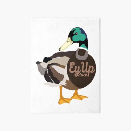 "Ey Up Duck" Art Board Print by Bear-and-Boo | Redbubble