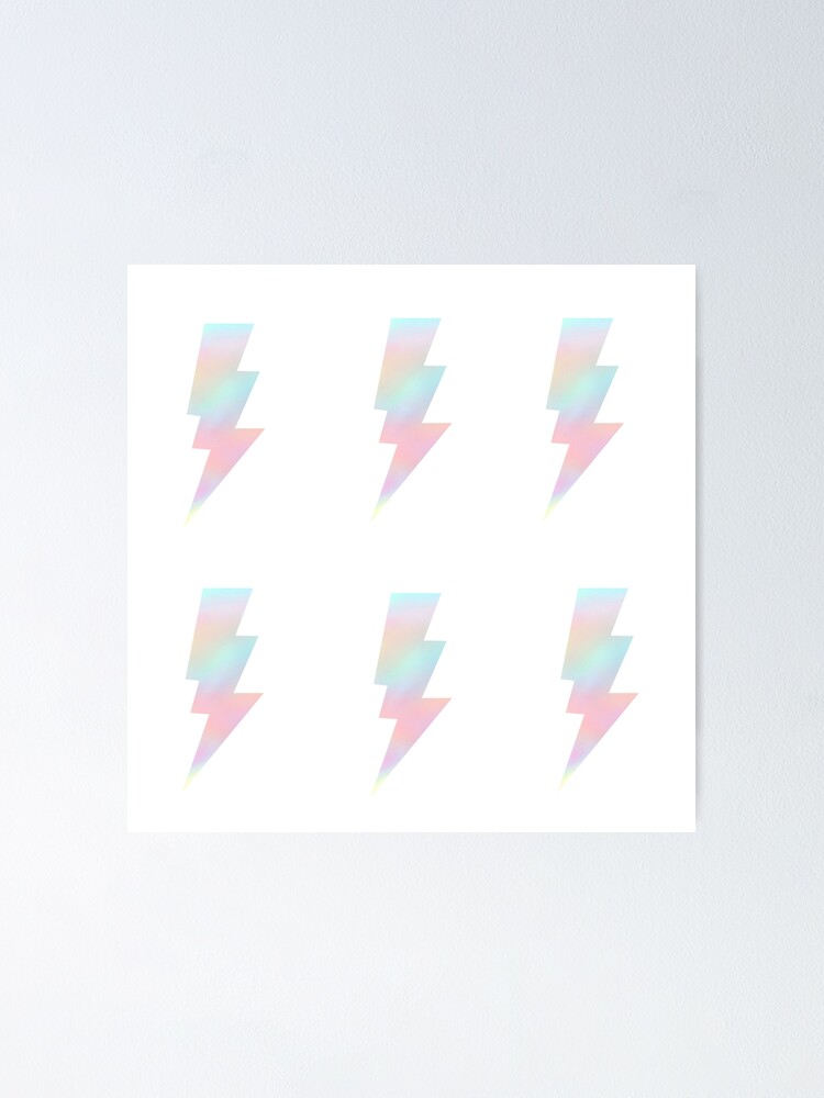 "Pastel Lightning Bolt Pack" Poster for Sale by imani-nicole | Redbubble