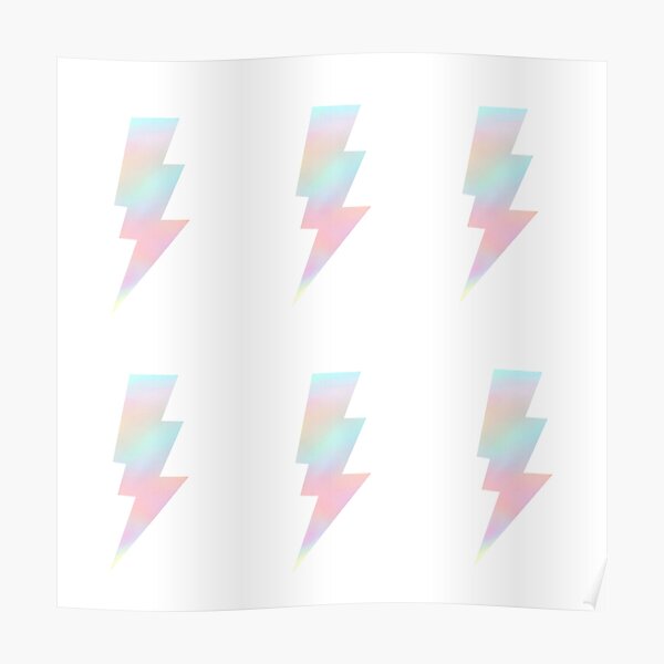 "Pastel Lightning Bolt Pack" Poster for Sale by imani-nicole | Redbubble