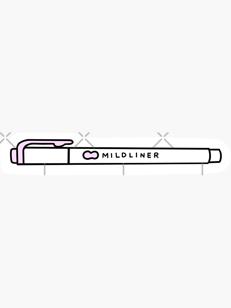 "Pink Mildliner Highlighter Sticker" Sticker by Krausmath | Redbubble