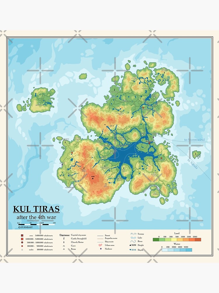 "Detailed Kul Tiras map" Poster by Sturmbart | Redbubble