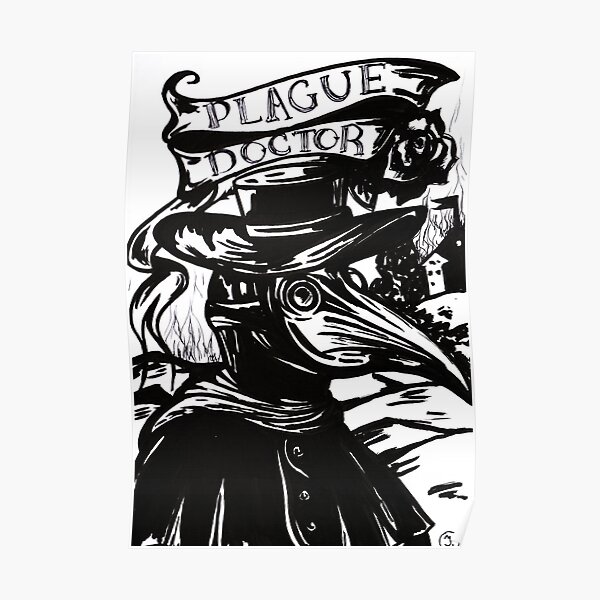 "Plague Doctor" Poster for Sale by klabukova-y | Redbubble