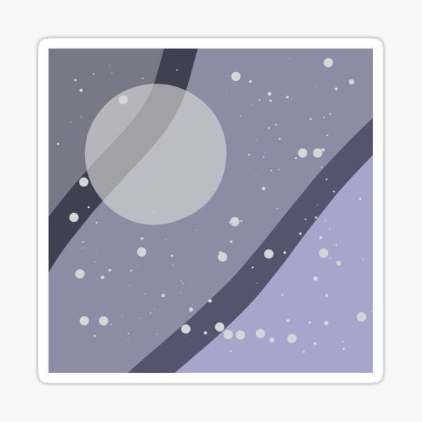"invisible moon in space and night sky" Sticker by tokyo97 | Redbubble