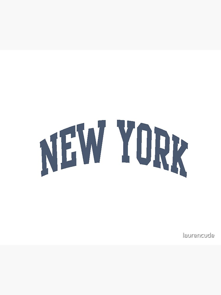 "Dark Blue New York Curved Sticker" Poster for Sale by laurencude ...
