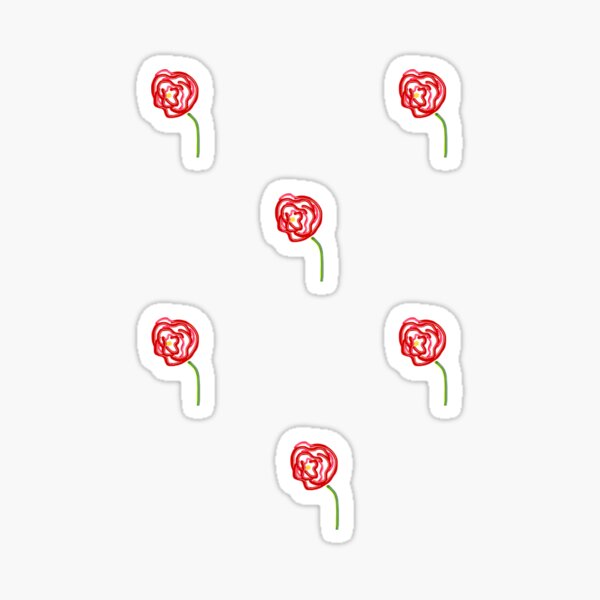 "Rose sticker pack" Sticker for Sale by sophiezbradley | Redbubble