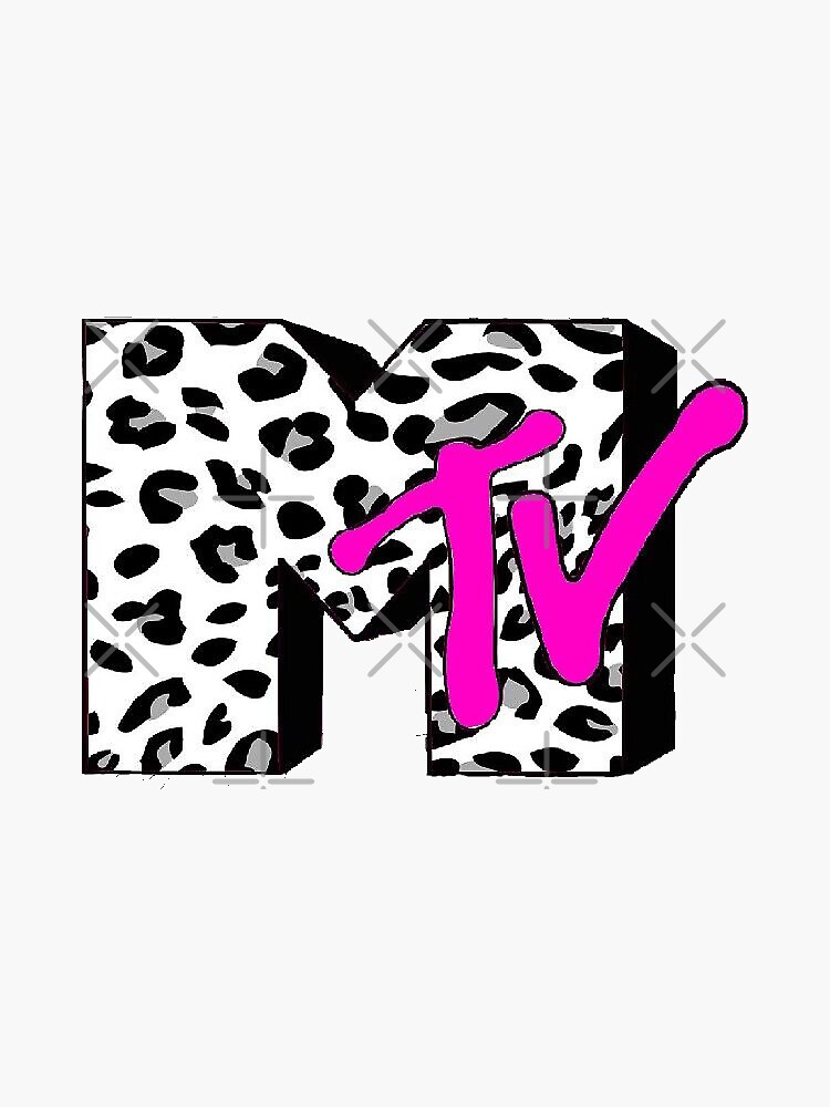 "MTV x leopard print " Sticker by perfectlydrawn | Redbubble