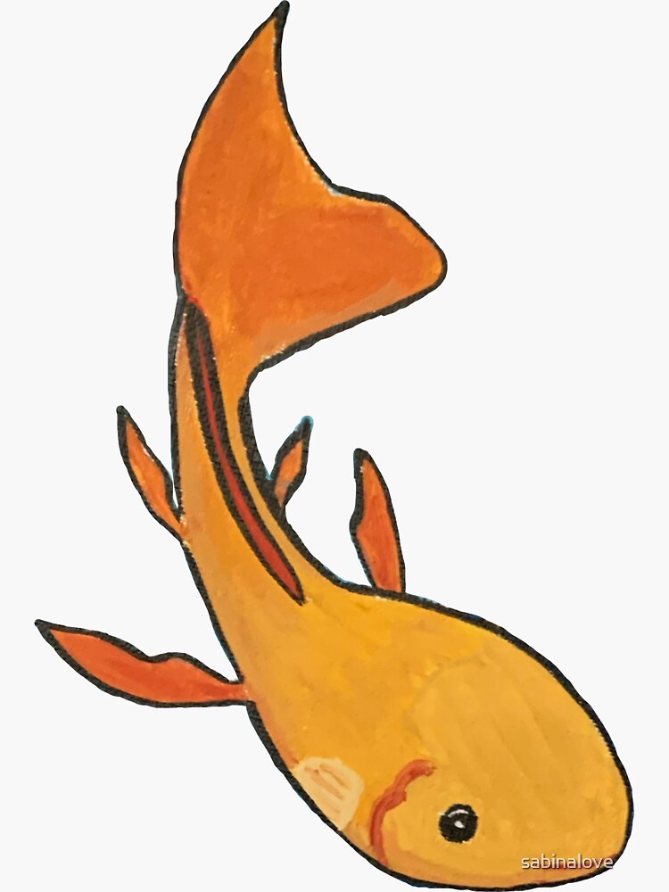 "George the fish" Sticker for Sale by sabinalove | Redbubble