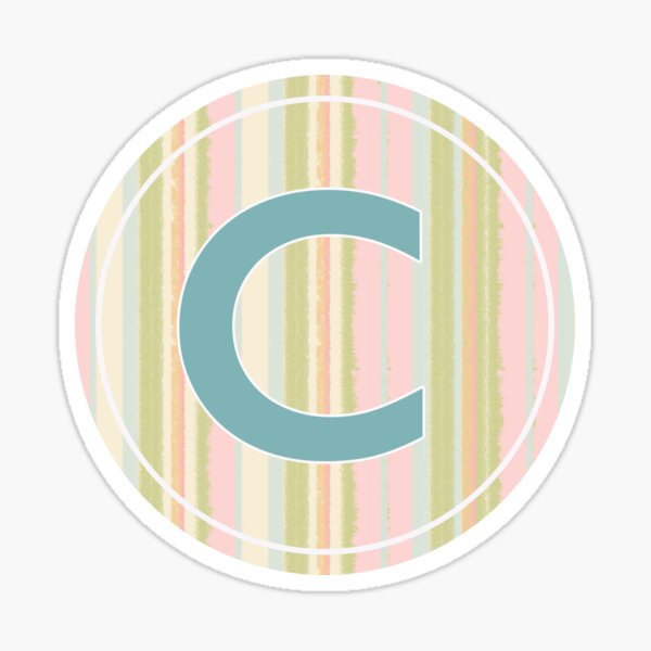 "The letter C in pastels" Sticker for Sale by digikim | Redbubble