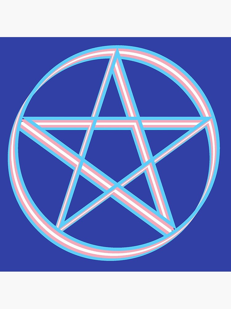 "Trans Pride Pentagram" Art Print by koleerotica | Redbubble