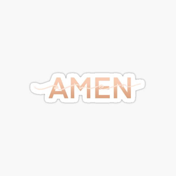 "Amen" Sticker for Sale by mercysart | Redbubble
