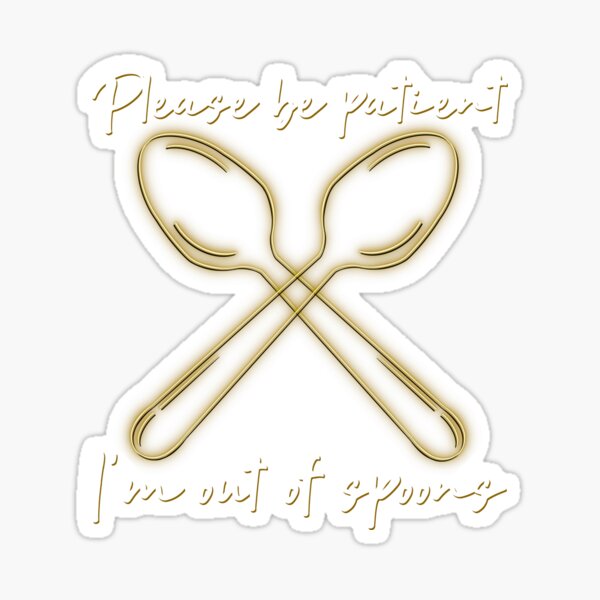 "Yellow Neon Out of Spoons" Sticker for Sale by ElleHazlett | Redbubble