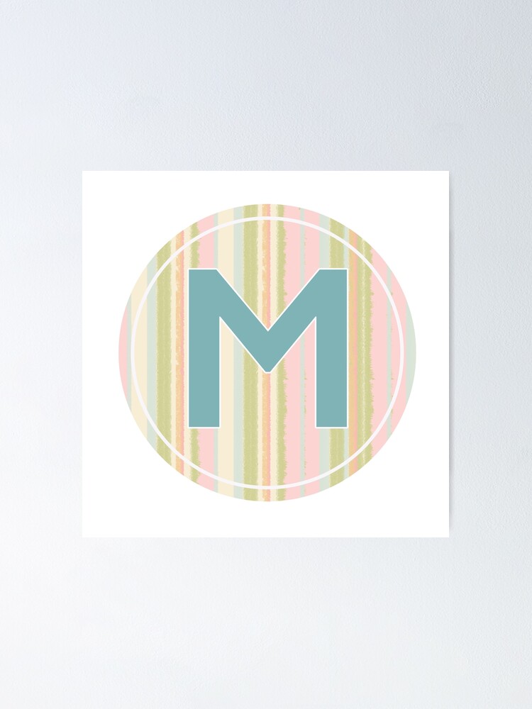 "The letter M in pastels" Poster for Sale by digikim | Redbubble