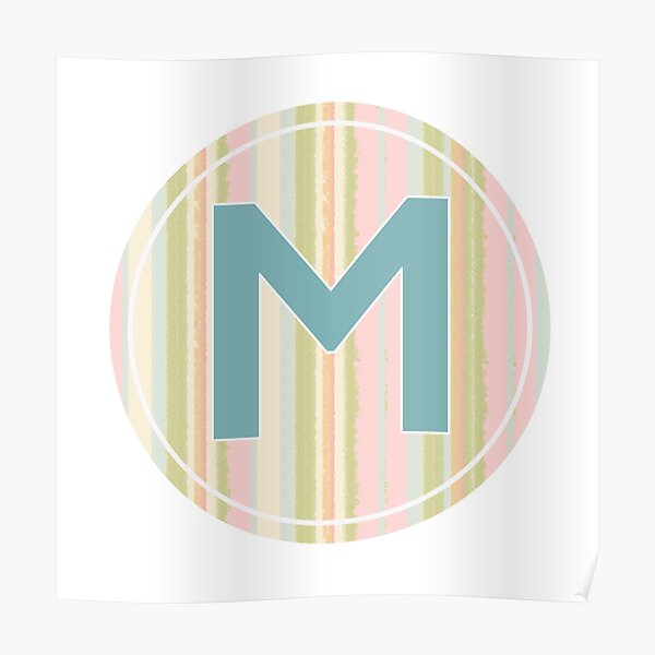"The letter M in pastels" Poster for Sale by digikim | Redbubble