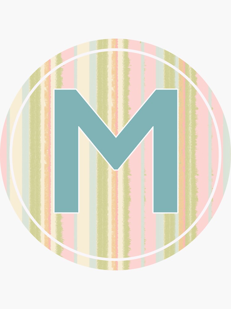 "The letter M in pastels" Sticker for Sale by digikim | Redbubble