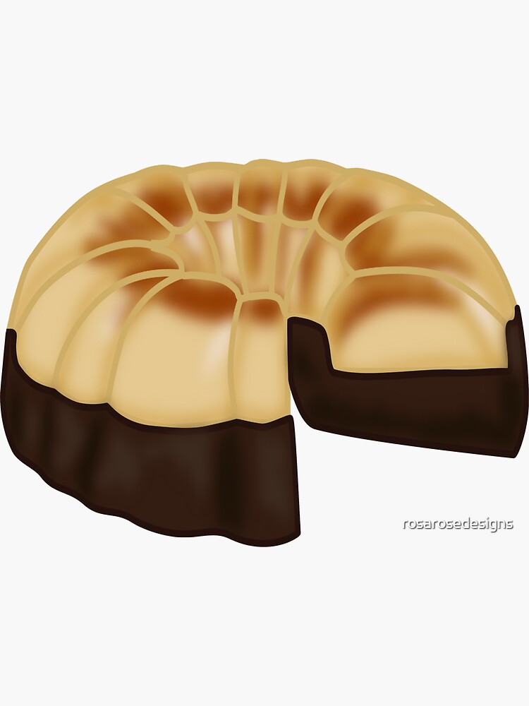 "Chocoflan Dessert" Sticker for Sale by rosarosedesigns | Redbubble