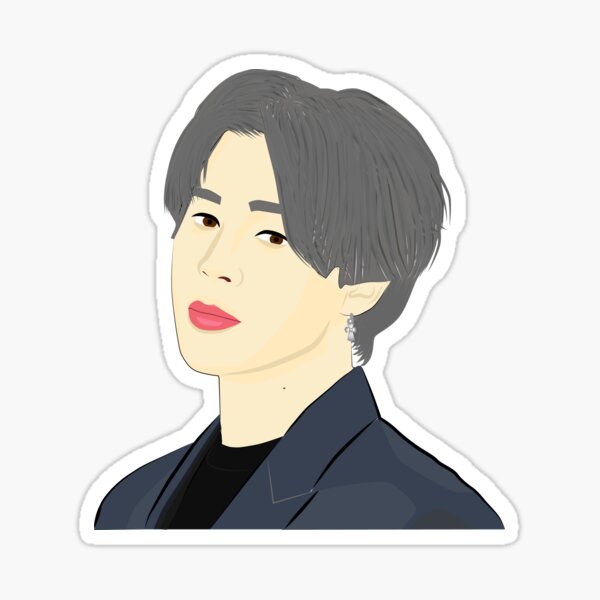"Park Jimin fan art" Sticker for Sale by ErikaSpin | Redbubble