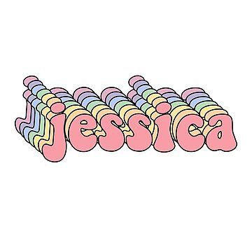 "jessica name sticker" Sticker for Sale by youtubemugs | Redbubble