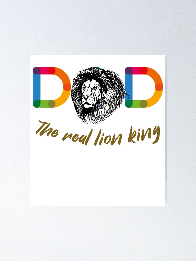 "Disney The Lion King Simba and Mufasa Dad The real lion king " Poster ...