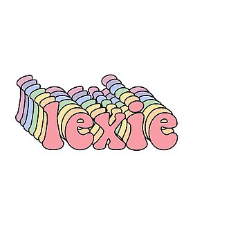 "lexie name sticker" Sticker for Sale by youtubemugs | Redbubble