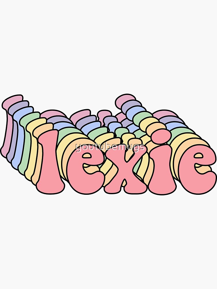 "lexie name sticker" Sticker for Sale by youtubemugs | Redbubble